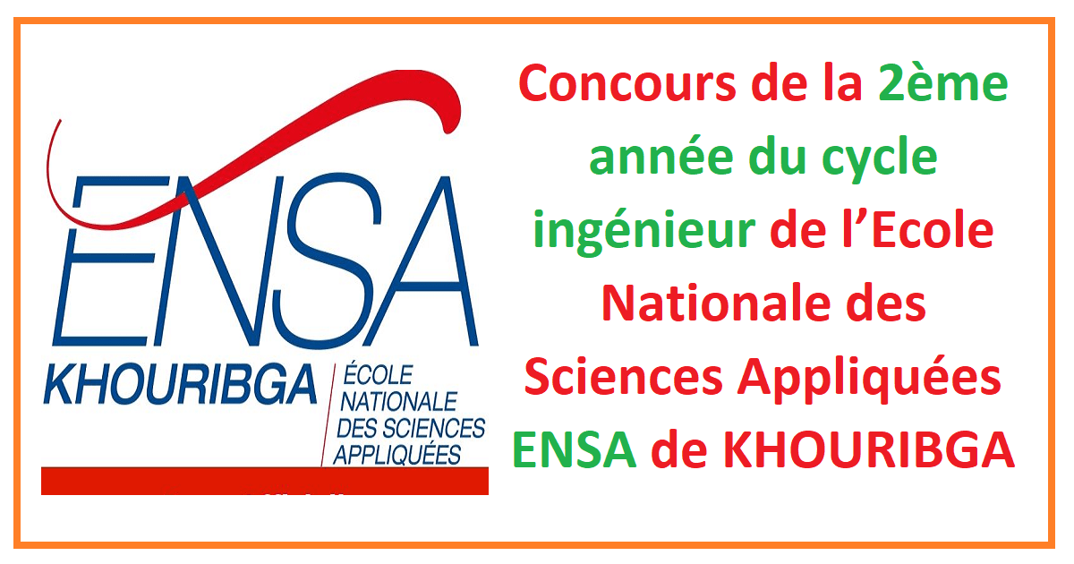 Concours de la 2ème année du cycle ingénieur de l’Ecole Nationale des ...