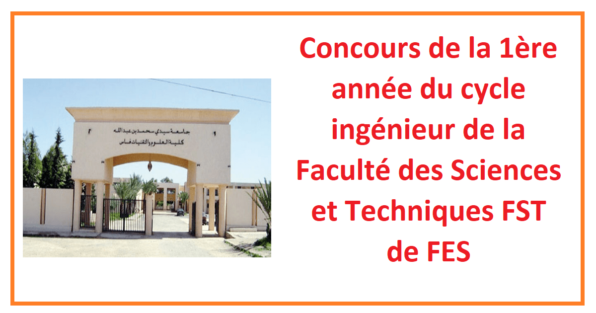 Concours de la 1ère année du cycle ingénieur de la Faculté des Sciences ...